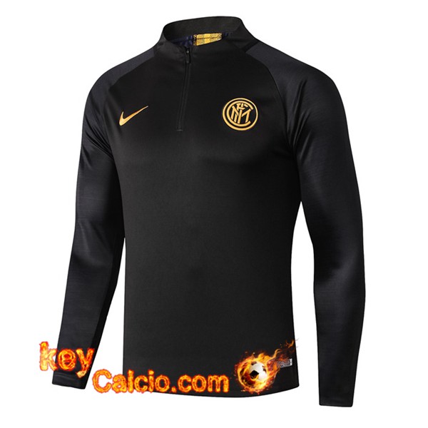 Nuovo Felpa Allenamento Inter Milan Nero 19 20