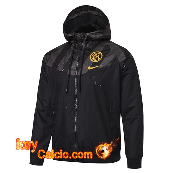 Nuovo Giacca A Vento Inter Milan Nero 19 20