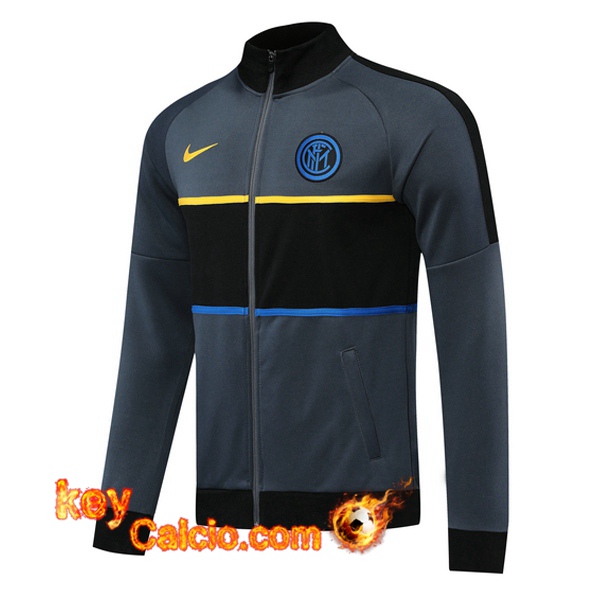 Nuovo Giacca Calcio Inter Milan Grigio 20 21