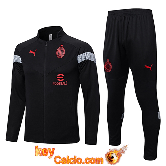 Tutte Le Nuova Insieme Tuta Calcio - Giacca AC Milan Nero 2022/2023