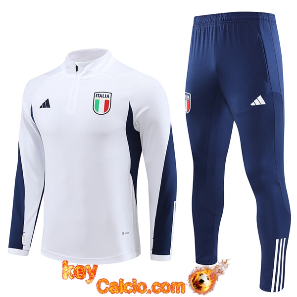 Crea La Tua Le Nuove Insieme Tuta Calcio Italia Bianco 2023/2024 -02