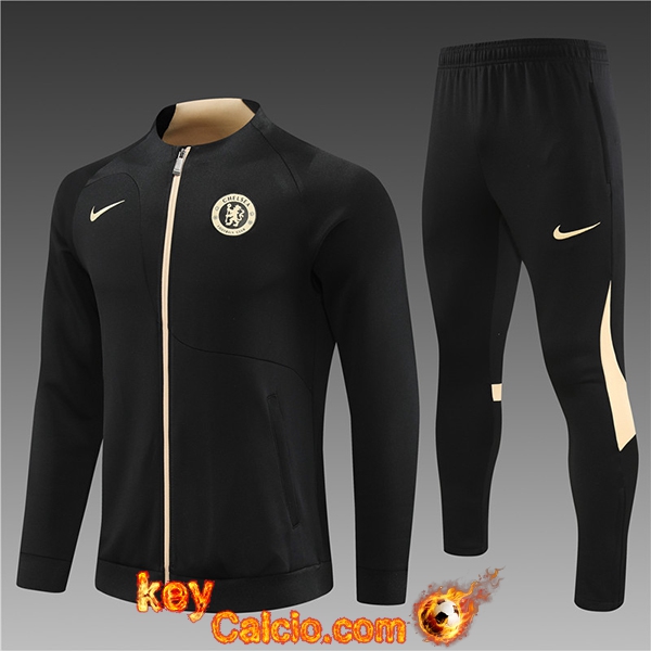 Negozio Nuova Insieme Tuta Calcio - Giacca FC Chelsea Bambino Nero 2023 ...
